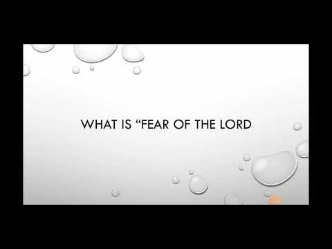 What does the phrase "Fear of the Lord" mean?