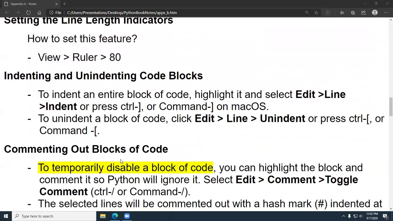 Appendix B - Text Editors and IDE's for Python