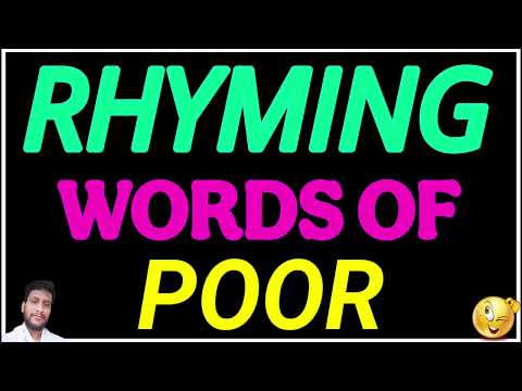 Poor rhyming words | poor ka rhyming word kya hai | 5 Rhyming word of poor