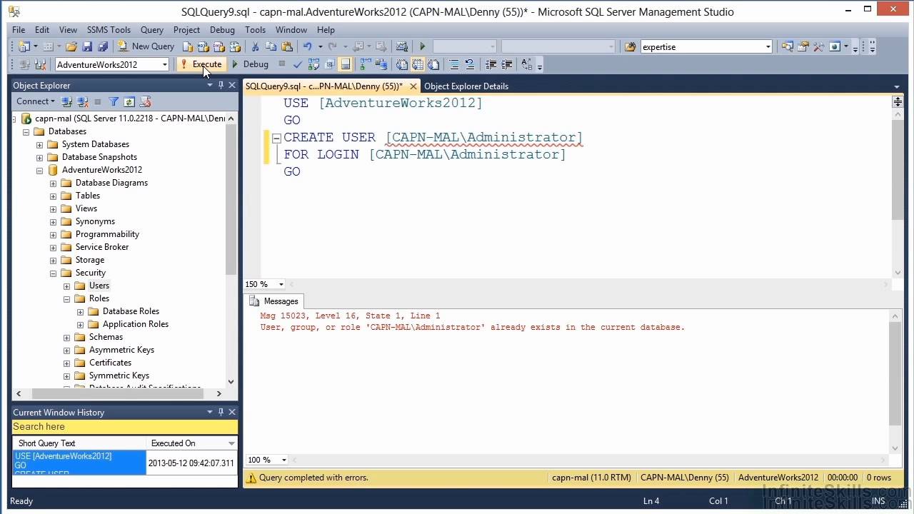 Microsoft SQL Server 70-462 Tutorial | Creating Database Users