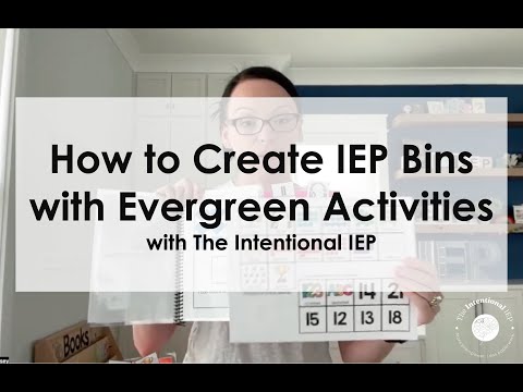 From Goal to Activity: How to Build IEP Bins for Special Education