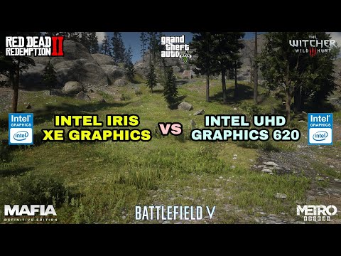 (i5 1135G7) Intel Iris Xe Graphics vs (i5 8250U) Intel UHD Graphics 620 Gaming Test ! 2020