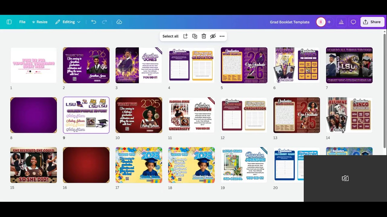 Let's Edit Graduation Booklets!