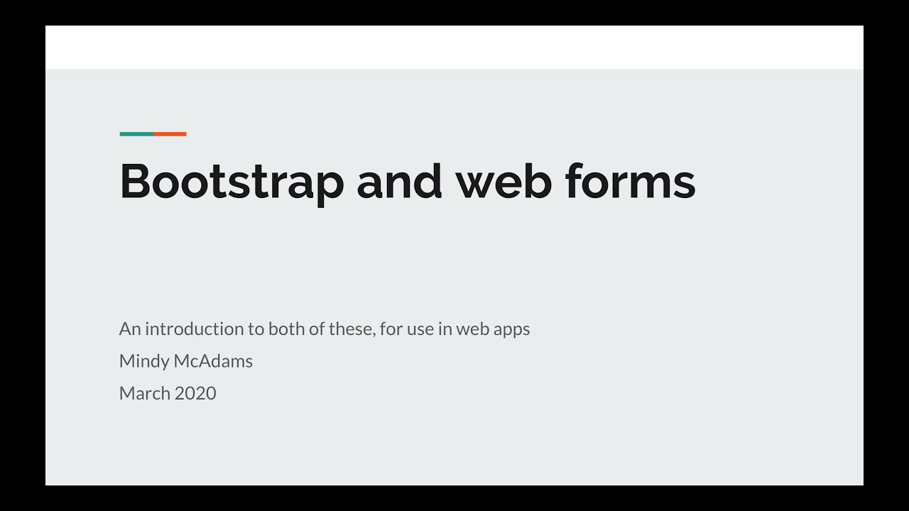 Bootstrap and web forms intro