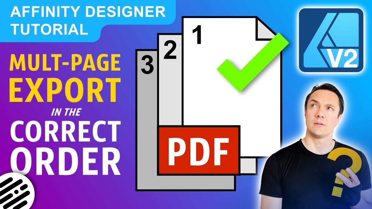 Affinity Designer Tutorial: How to Export Multi-Page PDFs in the Correct Order