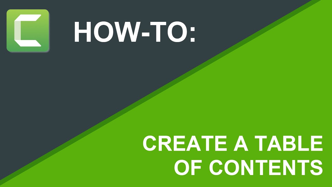 How to Create a Table of Contents