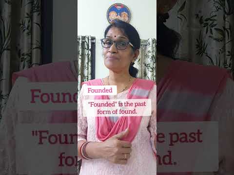 Let's understand "Found" and "Founded"#learnenglish