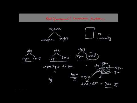 Fractional Knapsack Problem (Greedy approach)