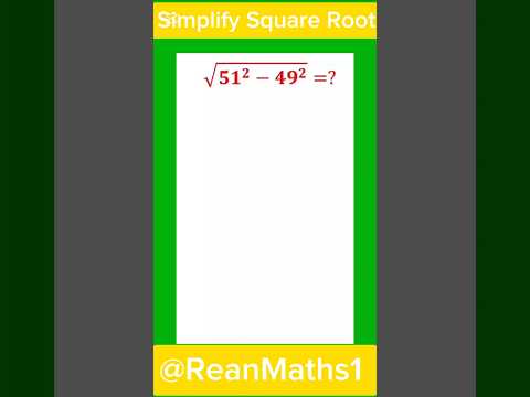 Simplify Square Root, #math #maths #mathematics #squareroots #shorts