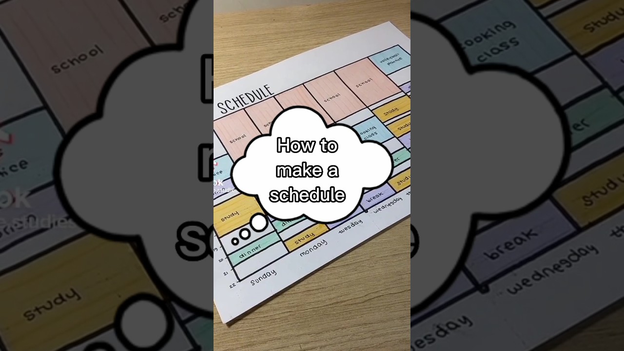 How to create a schedule ⭐ #shorts #aesthetic #schedule #planner #howto #school #diy #routines