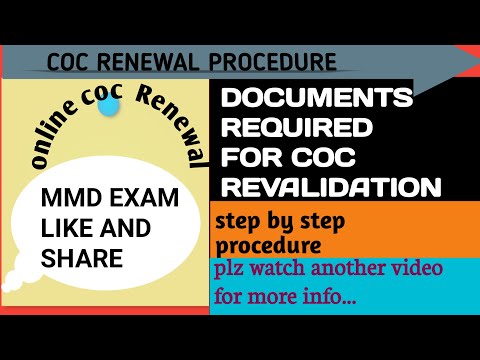 COC revalidation documents and procedure part-2