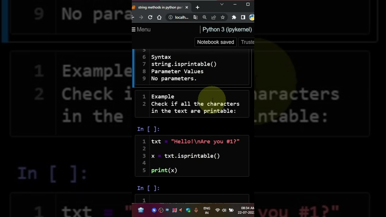 isprintabale string method python english #python #shorts