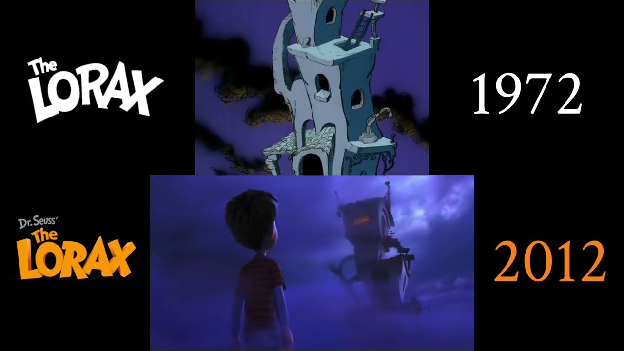 The Lorax (1972/2012) side-by-side comparison