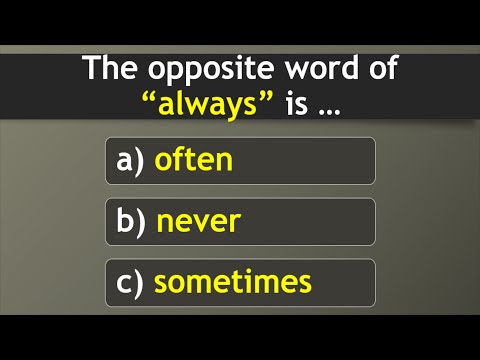 Opposite Words - Antonyms | English Vocabulary Test