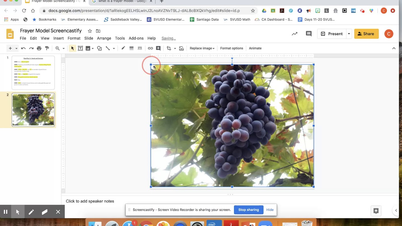 How to Complete a Frayer Model Screencastify