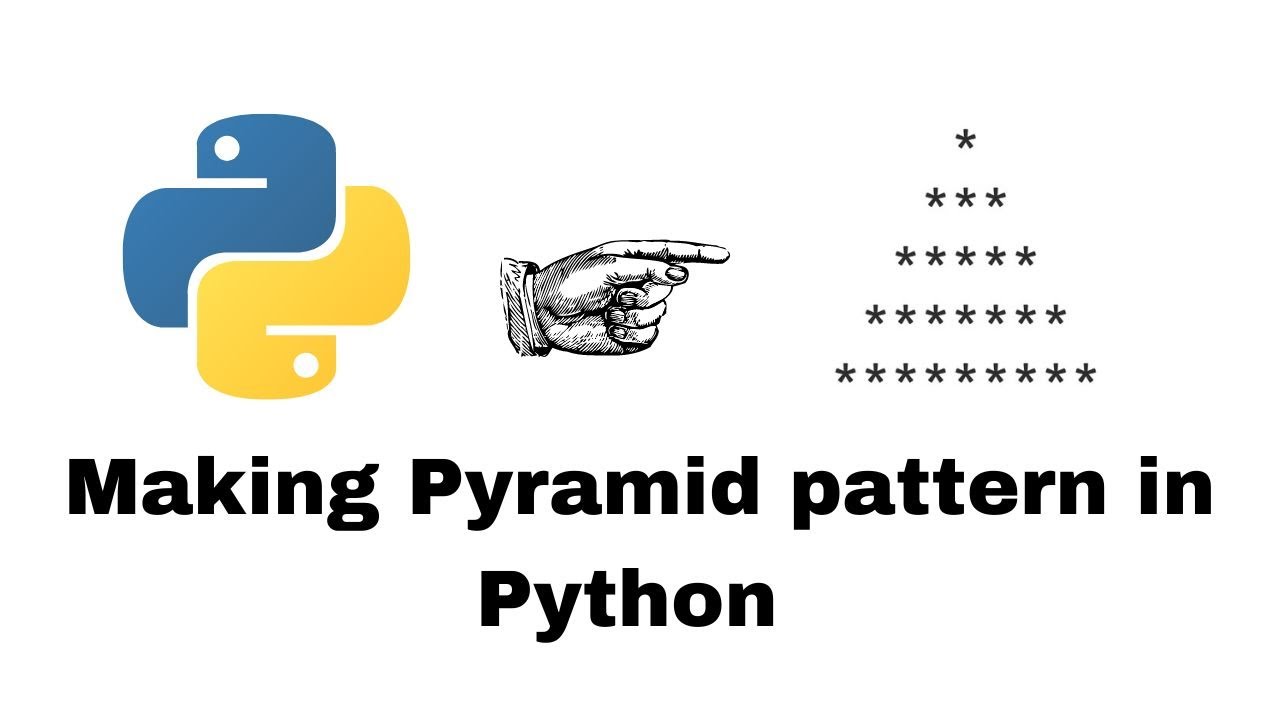 Creating pyramid pattern using Python | Python programming tutorial | Full code in description