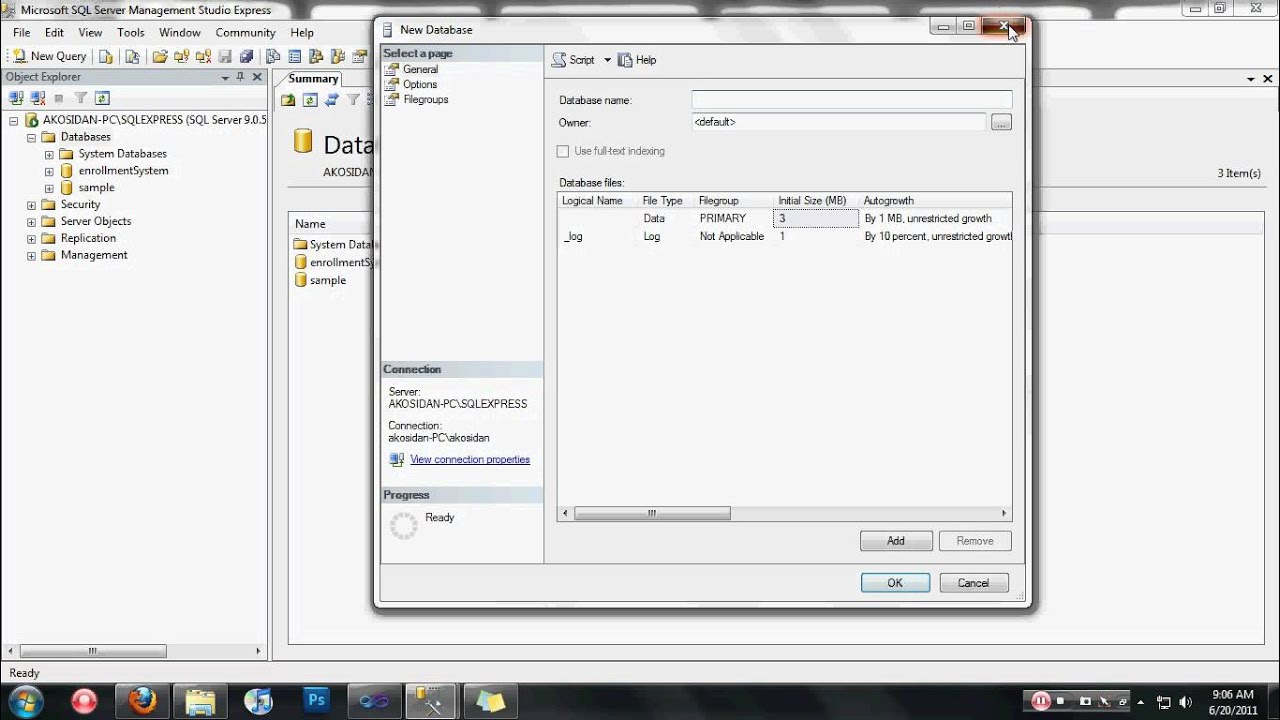 CONNECT vb.net WIN APP TO SQL SERVER 2005 EXPRESS.avi