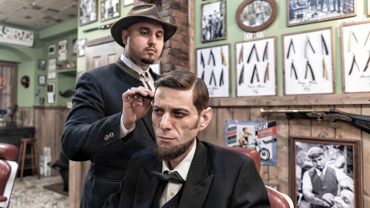 💈 ASMR BARBER - Recreating ABRAHAM LINCOLN appearance  - 19th Century FINE POLISHED HAIRCUT