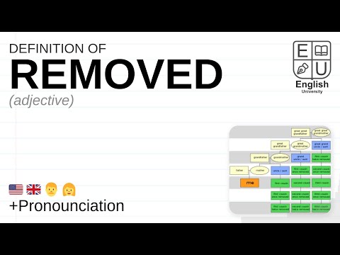 REMOVED meaning, definition & pronunciation | What is REMOVED? | How to say REMOVED