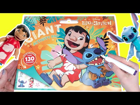 Lilo and Stitch DIY Giant Activity Book with Stickers, Coloring, and Character Dolls