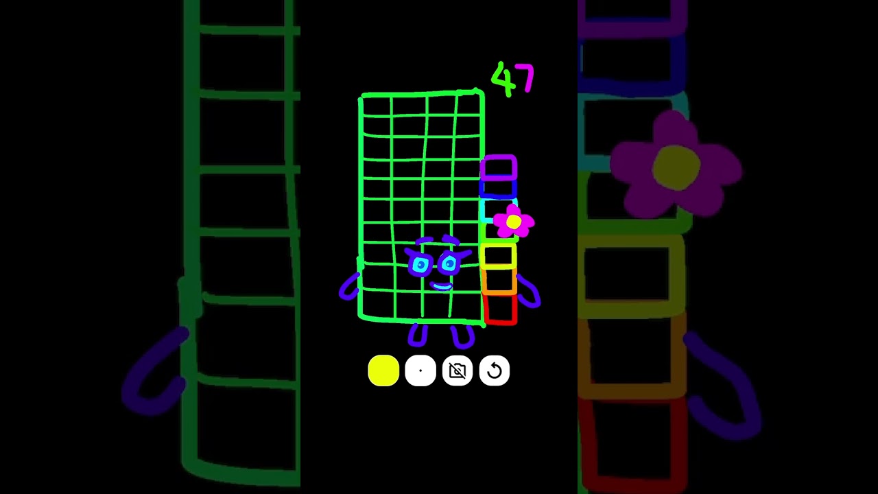 Numberblocks 47 drawing #numberblocks #fanmade #character #drawing #numberblock #official #shorts
