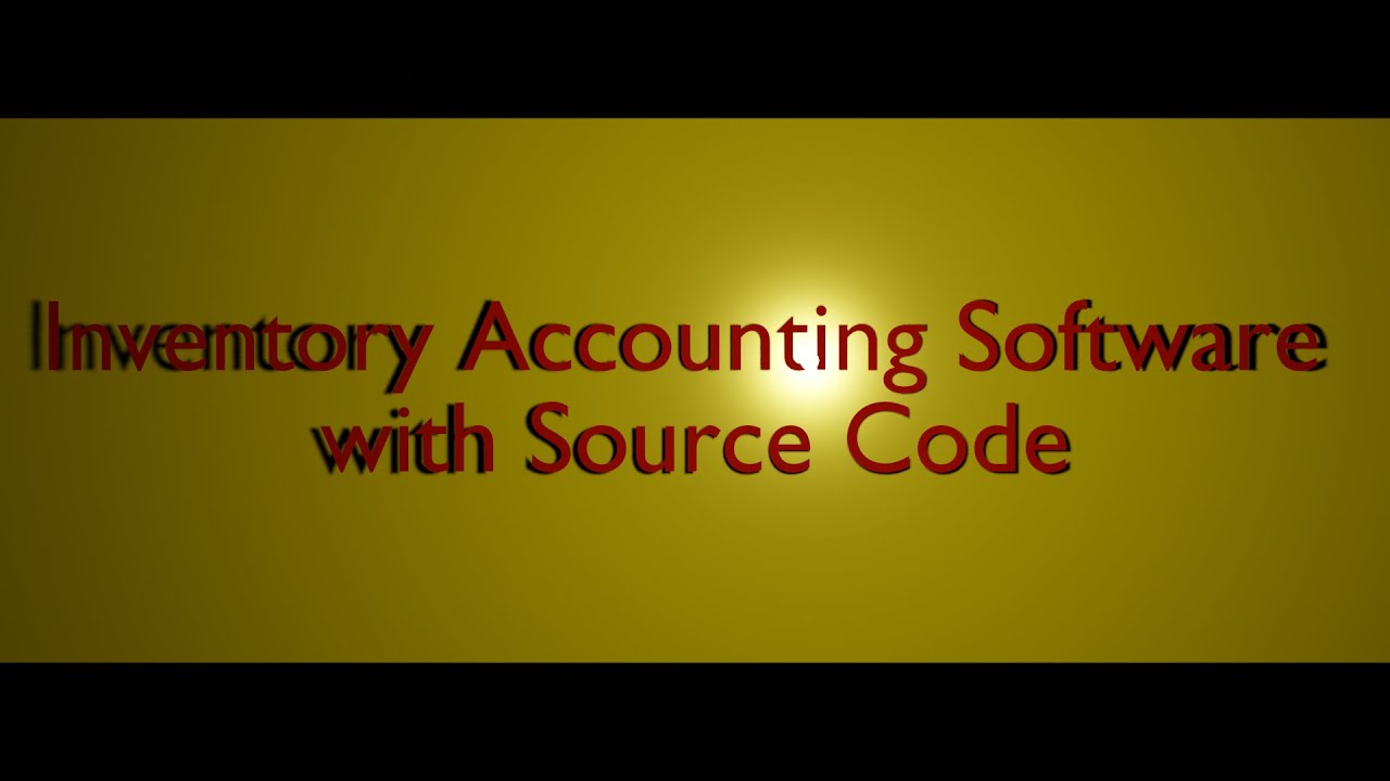 Inventory Accounting Software with source code in vb.net