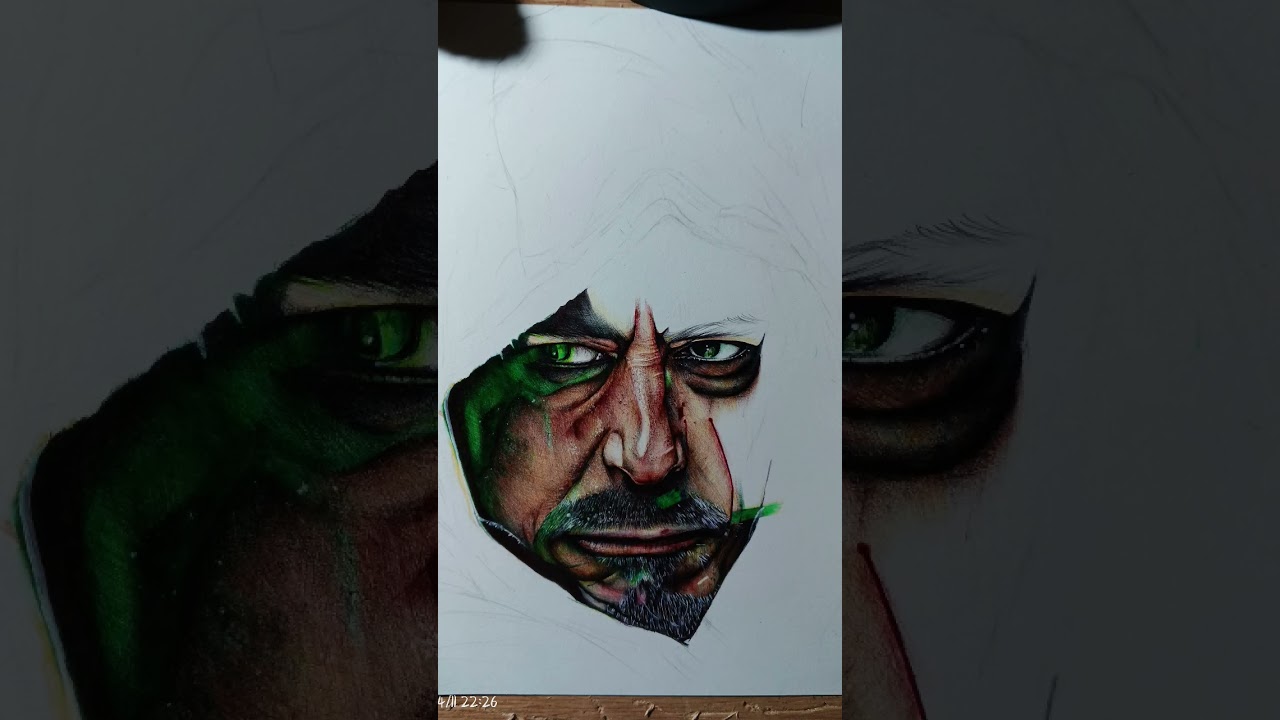 process 💚✍️ #marvel #avengers #marvelstudios #art#realisticdrawing #fypシ゚viral