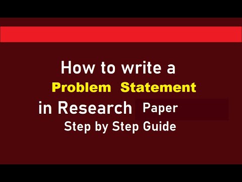How to Write a Problem Statement for Research Paper in 3 Steps l step by step guide