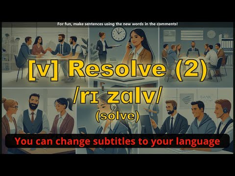 [v] Resolve meaning (solve) with 5 examples