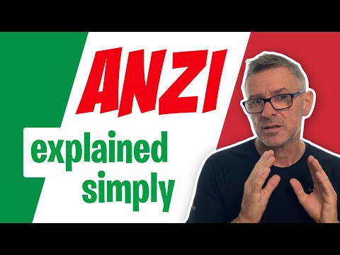 Learn Italian. What does ANZI mean?