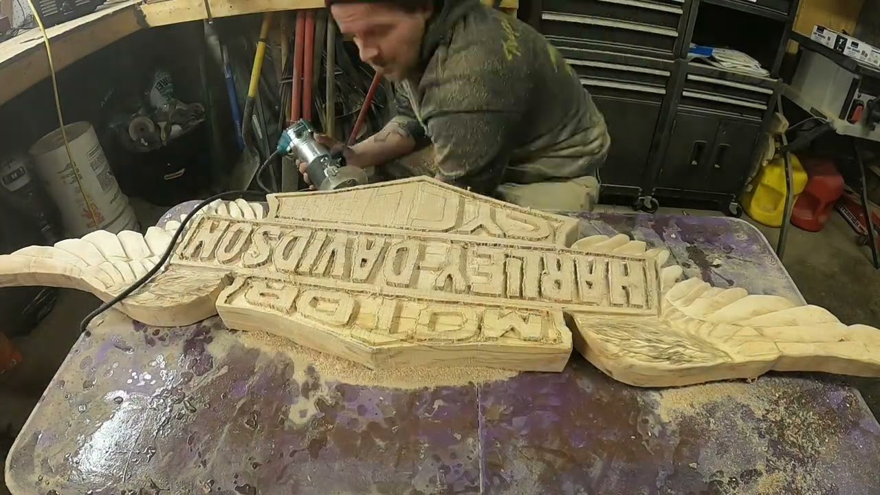How to make a HARLEY DAVIDSON SIGN!!!