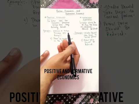 Positive economics and normative economics class 11 economics | Meaning and difference