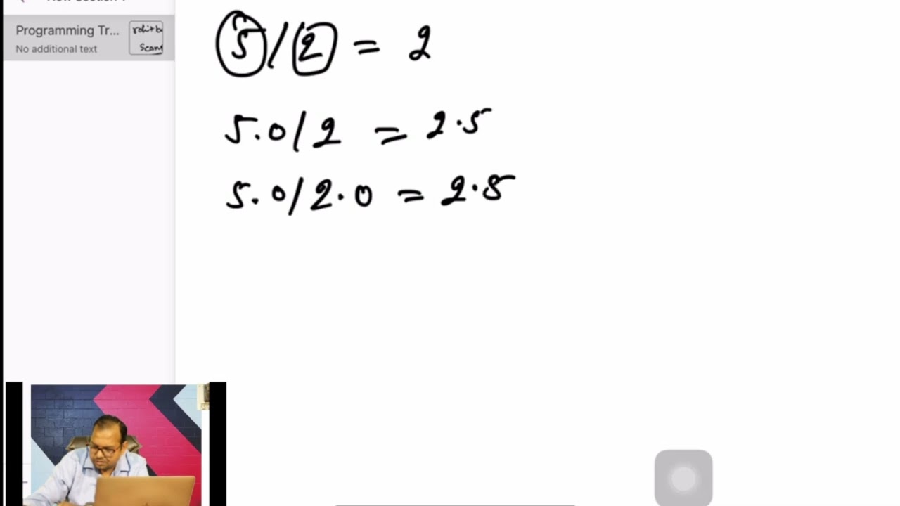Division in Programming | integer and float | C programming