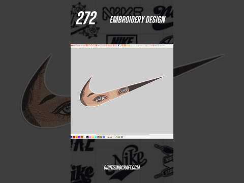 custom nike eyes embroidery design file #nike #embroiderydesign #machineembroiderydesign #embrodery