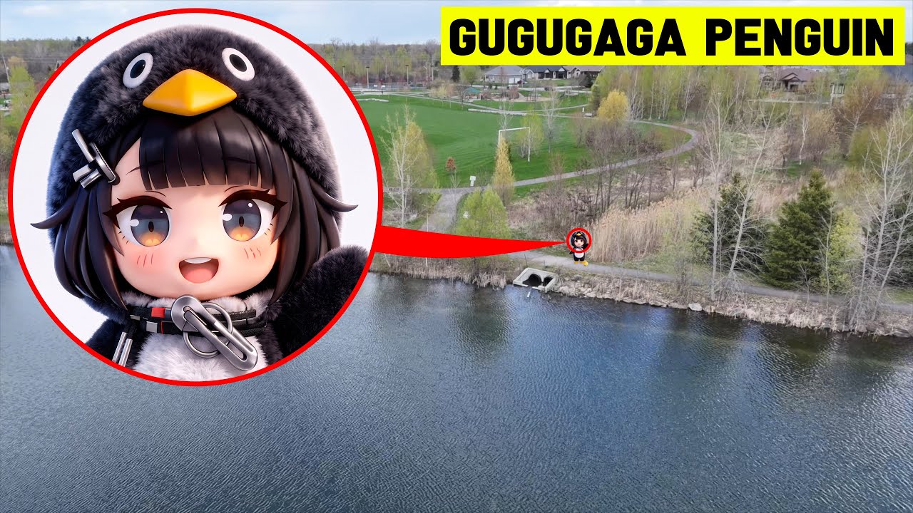DRONE Catches GUGUGAGA PENGUIN in REAL LIFE! (WE FOUND HIM!)