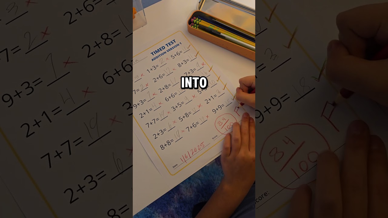 She changed her math test grade #shorts #funny #school