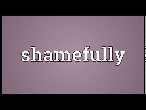 Shamefully Meaning | Wordogram