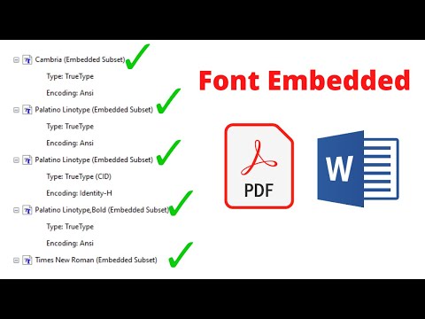 How to Embed Fonts in a Microsoft Word Document or pdf in urdu