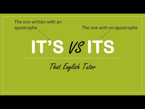 IT'S vs ITS - What's the Difference? | Learn with Example Sentences, Exercise | TRICK Included