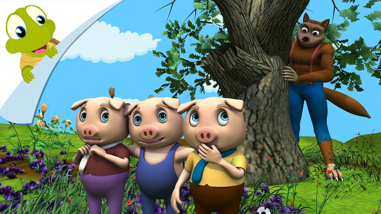The Three Little Pigs Story Song 3D Nursery Rhyme