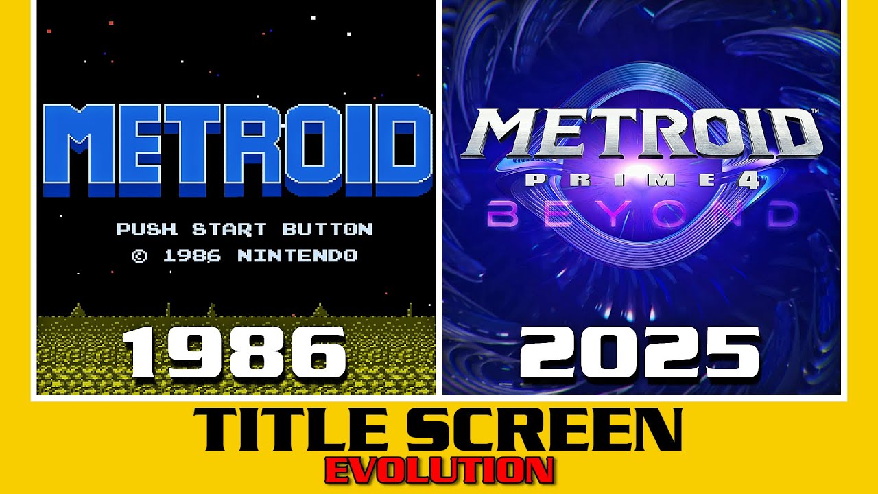 Evolution of Title Screen in Metroid Games (1986-2025)