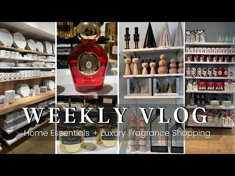 VLOG | HOME DECOR Crate and Barrel HAUL and UNBOXING + Galleria Mall Luxury Fragrance Shopping