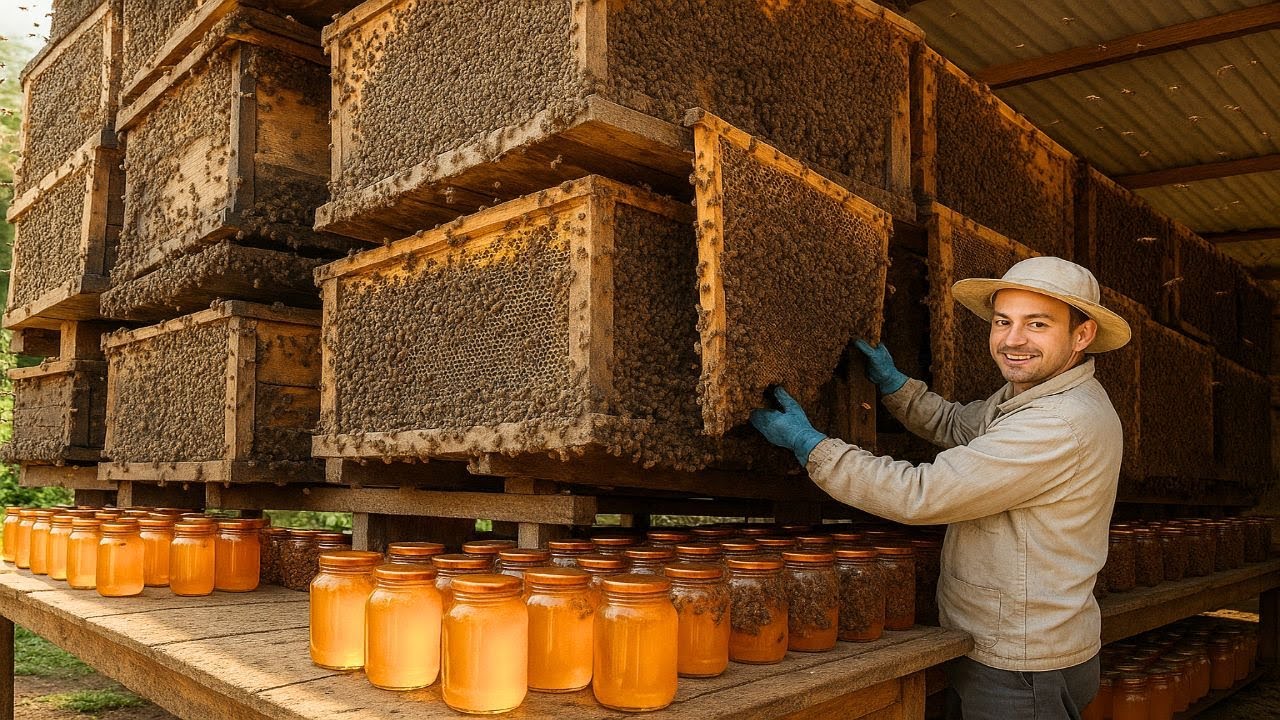HOW ARE MILLIONS OF LITERS OF HONEY PRODUCED IN A FACTORY?