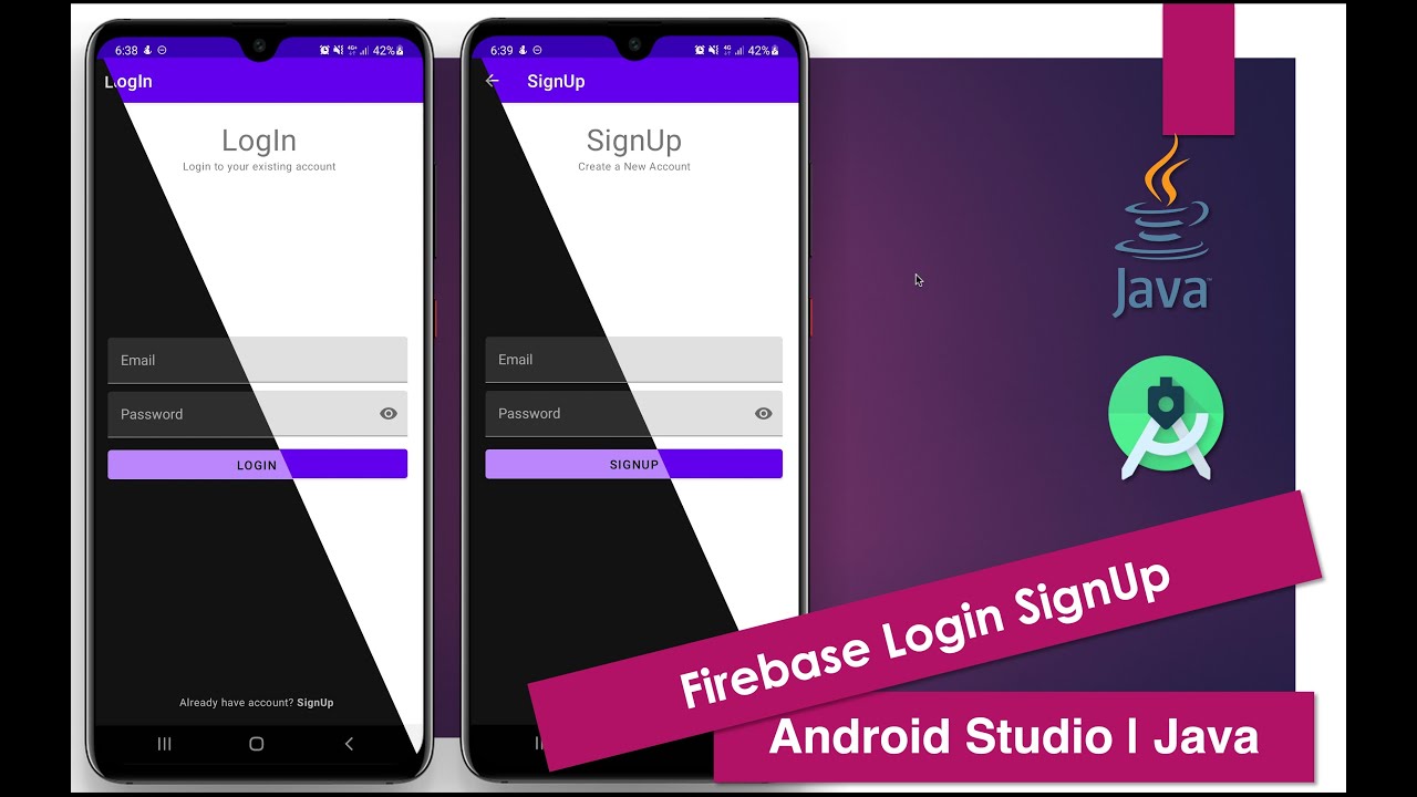 Firebase Authentication Login SignUp | Android Studio | Java