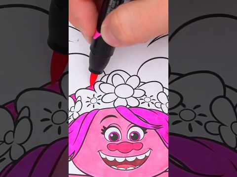 Coloring Poppy from Trolls ๐ธ #coloring #art #trolls