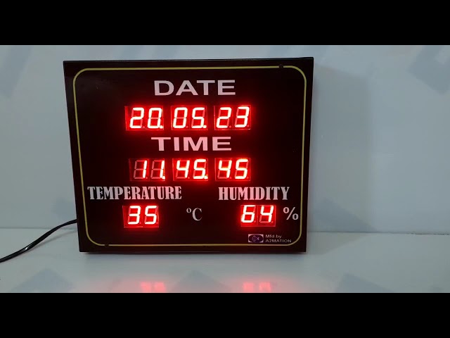 TEMERATURE & HUMIDTY DISPAY - Temperature And Humidity Display Board ...