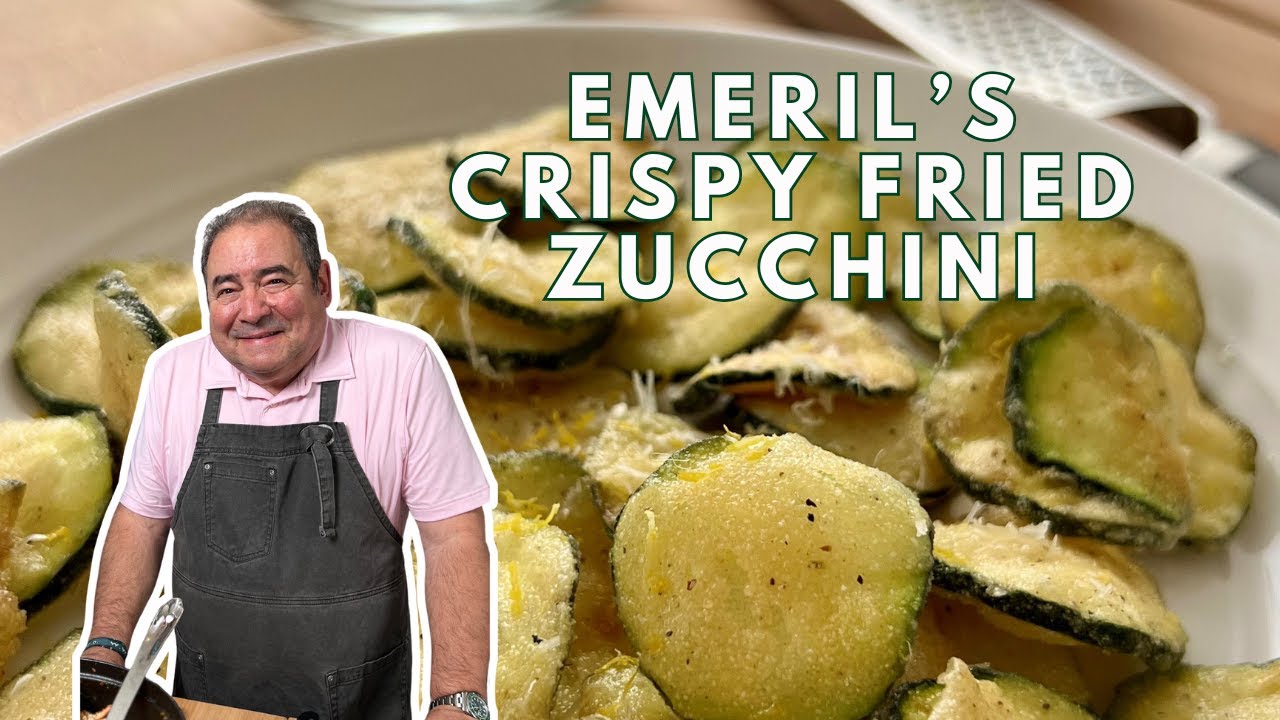 Crispy Fried Zucchini Chips with Lemon and Parmesan