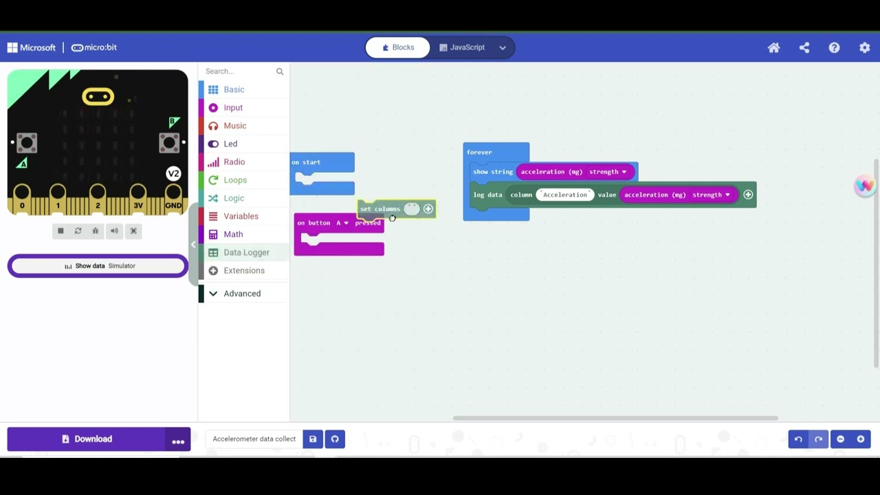 Data Logging Microbit V2