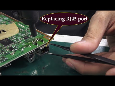 How to replace RJ45 on circuit board?