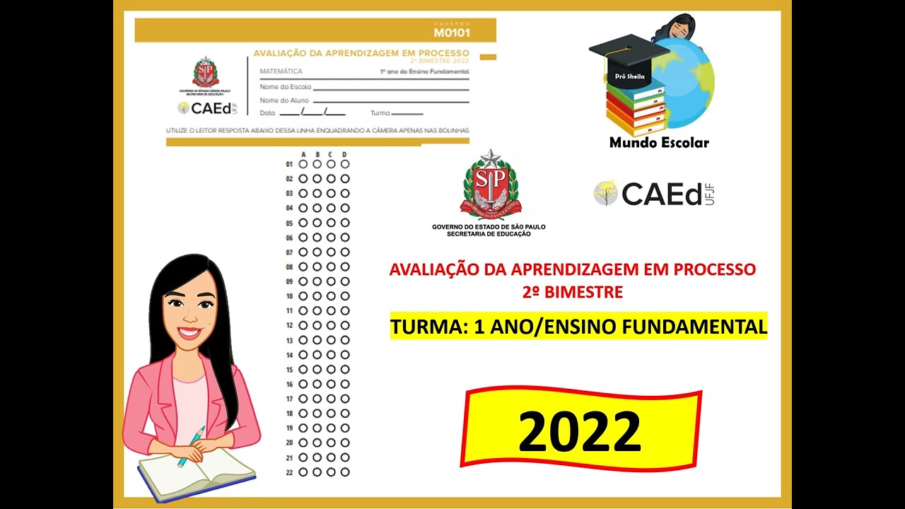 1º ano AAP MATEMÁTICA - Avaliação de Aprendizagem em processo / 2º Bimestre 2022